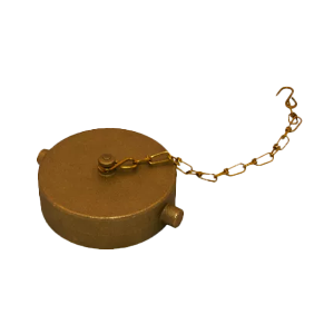 FPPI® 07-250 Angle Hose Valve Cap, Brass Cap And Chain, 2 1/2" NST ...