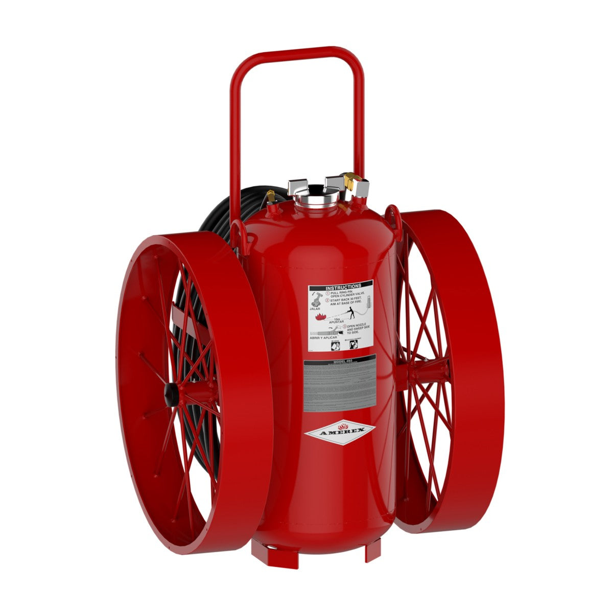 Amerex® 493 Purple K Wheeled Unit Fire Extinguisher, Direct Pressure ...