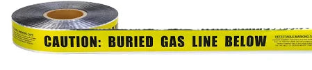 Detectable Warning Tape, Yellow - Buried Gas Line, 2" x 1000 ...