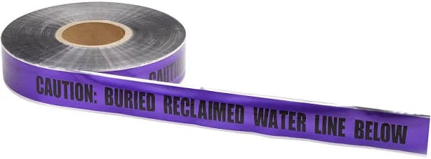 Detectable Warning Tape, Purple - Buried Reclaimed Water Line, 2" x 10 ...