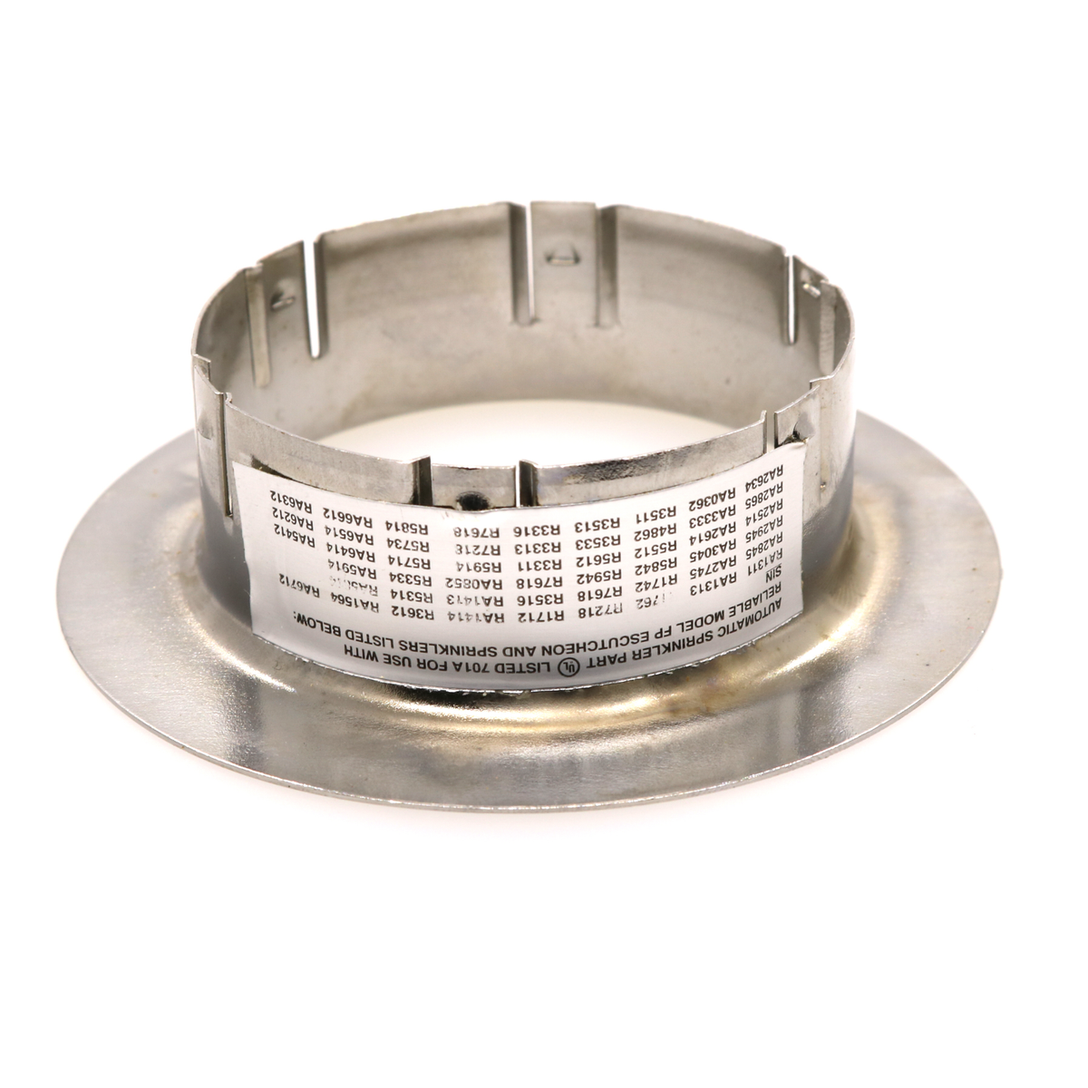 RASCO/Reliable Model FP Recessed Fire Sprinkler Escutcheon, 3/4" NPT ...