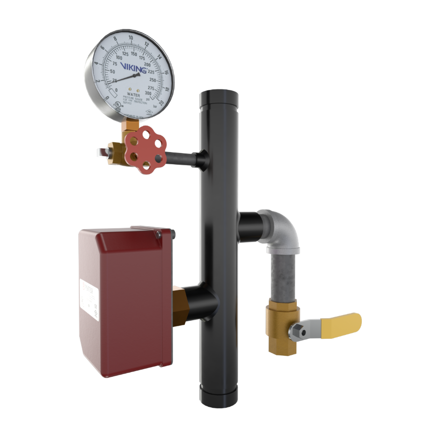 Viking® 15254 EasyPac Commercial Riser Assembly With Ball Valve, Groov ...