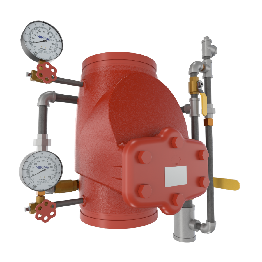 Viking® 08246PT Model J-1 Alarm Check Valve, Groove x Groove, Valve ...