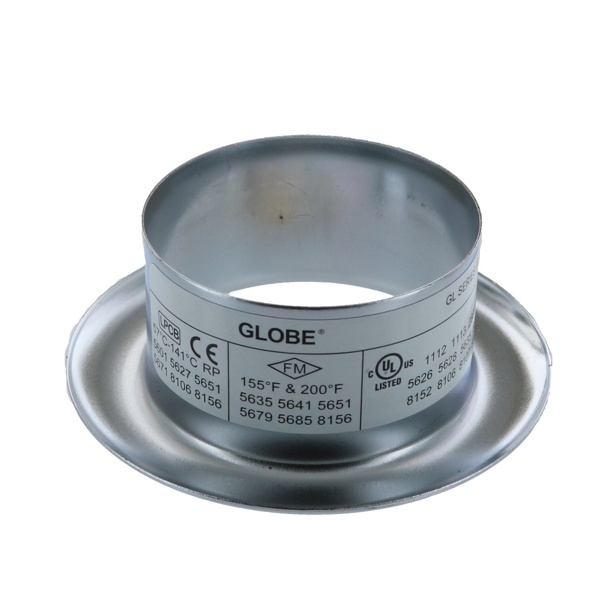 Globe GL Recessed Slip On Fire Sprinkler Escutcheon - 3/4" Adjustment ...