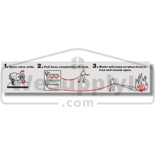 Fire Hose Rack Instructional Sign, Vinyl Sticker, Decal, 13" x 2 3/4 ...